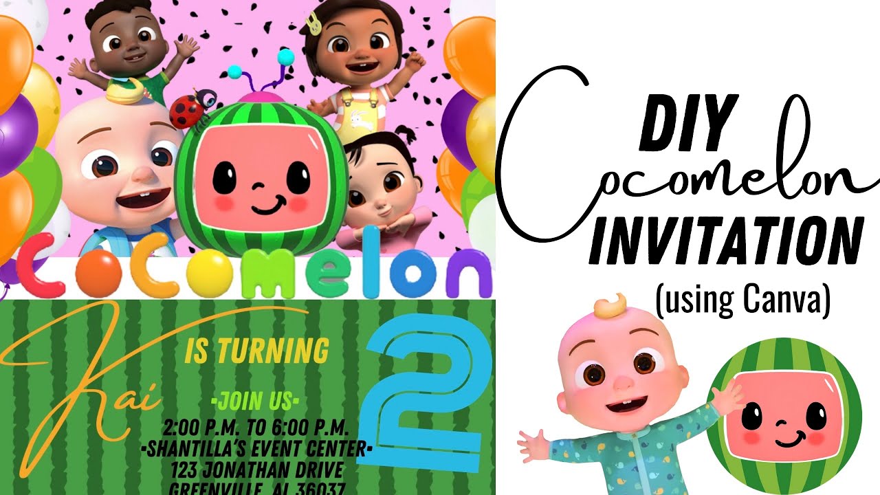 DIY COCOMELON INVITATION Using Canva YouTube DIY COCOMELON INVITATION Using Canva YouTube