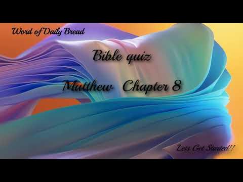 Bible Quiz Matthew Chapter 8 #Bible Quiz #biblegames #holybiblequiz # ...