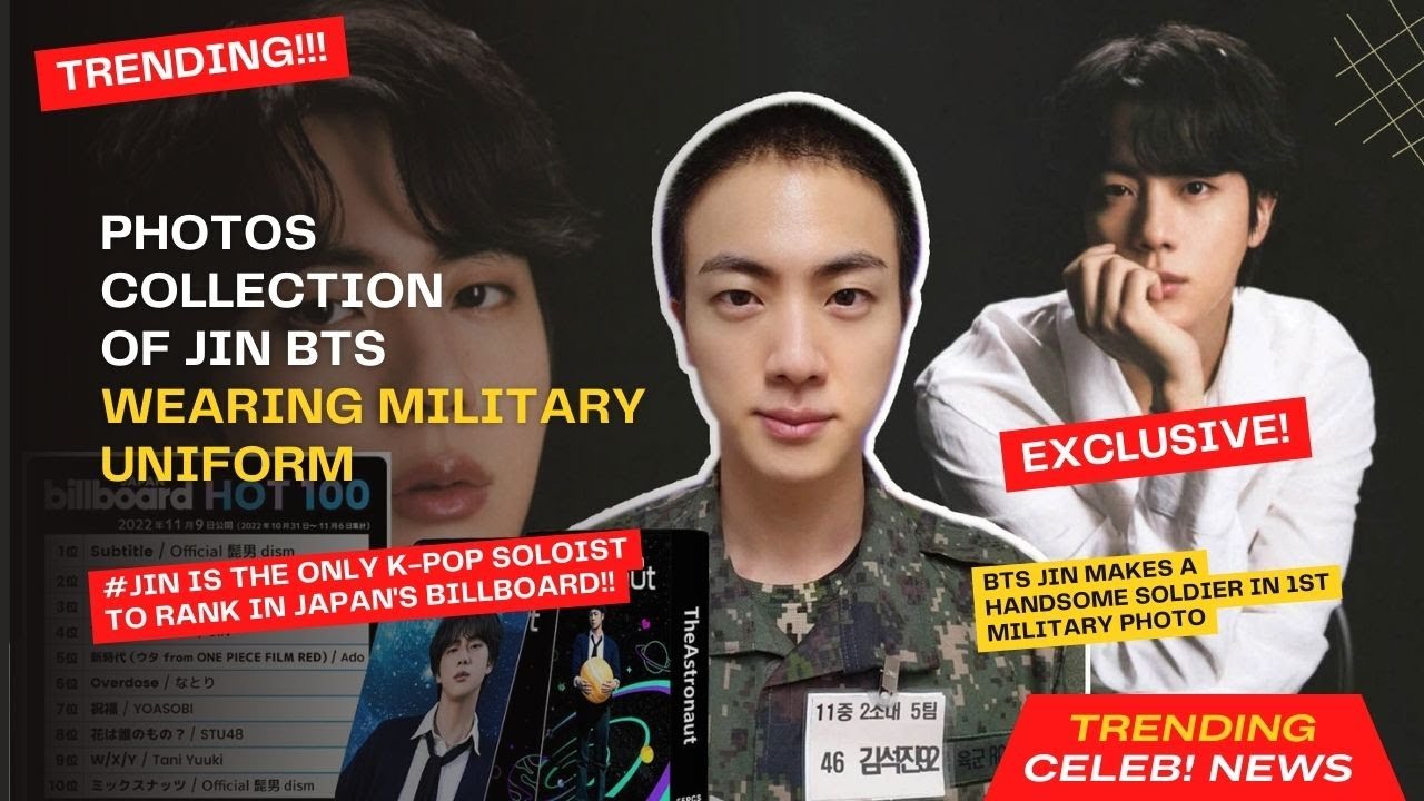 BTS Jin Makes A Handsome Soldier In 1st Military Photo while he rank on ...