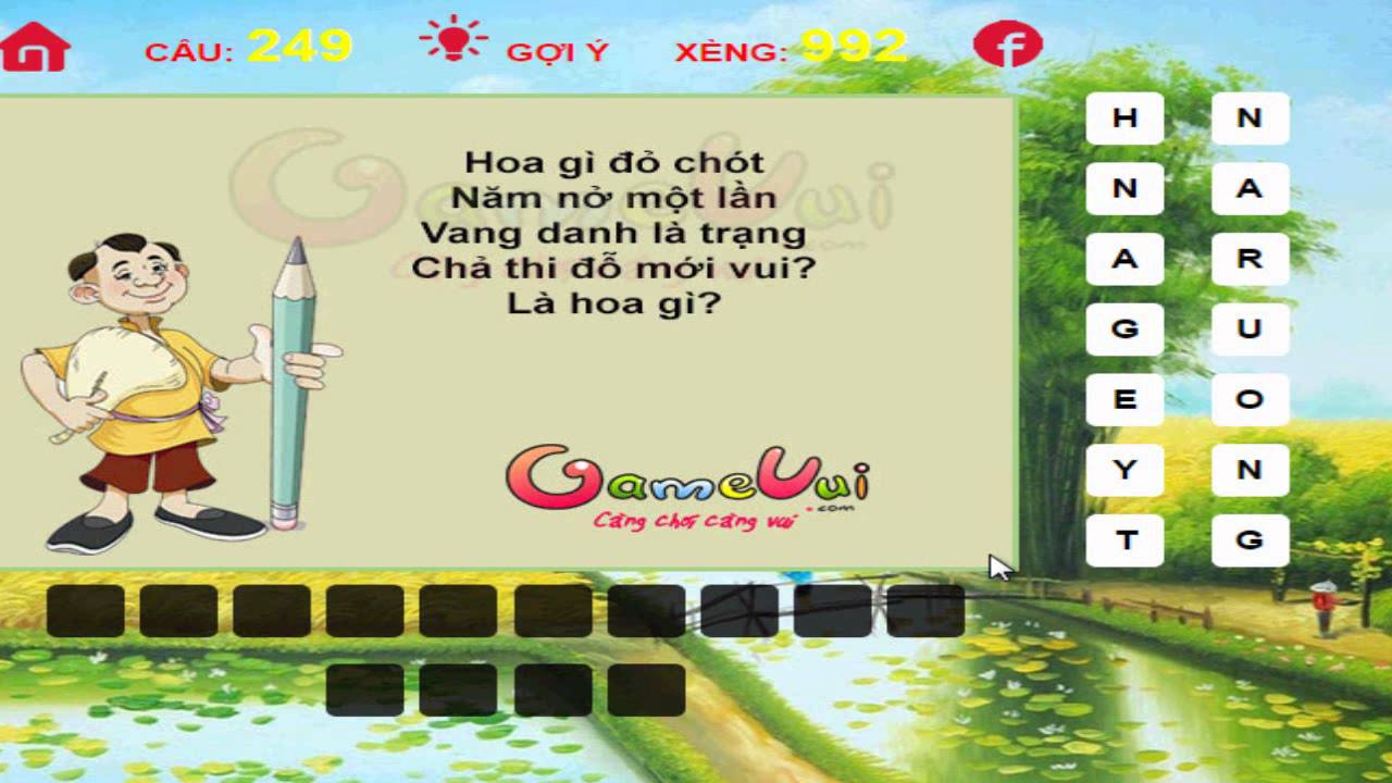 Hướng dẫn chơi game Đố vui (câu 241 - 260) - Game Vui - YouTube