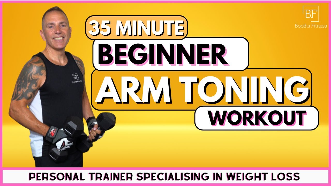 35 Minute Beginner Arm Toning Workout | Shaping Biceps, Triceps and ...