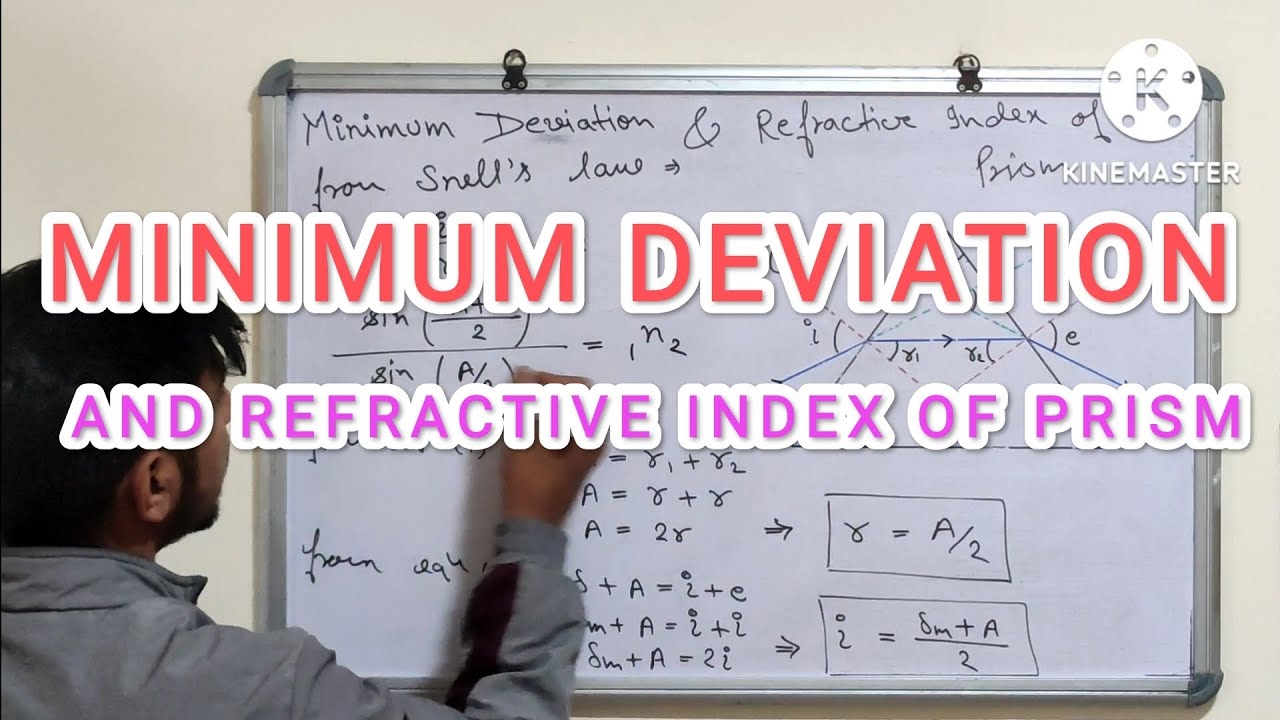 Refractive index of Prism|| Minimum deviation of prism || part -9 ...