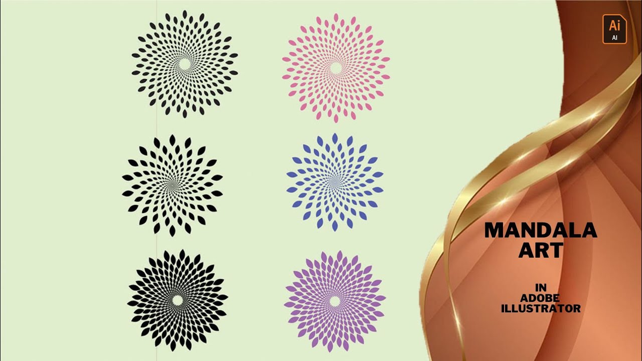 //How to make Mandala Design in Adobe Illustrator// #mandala # ...