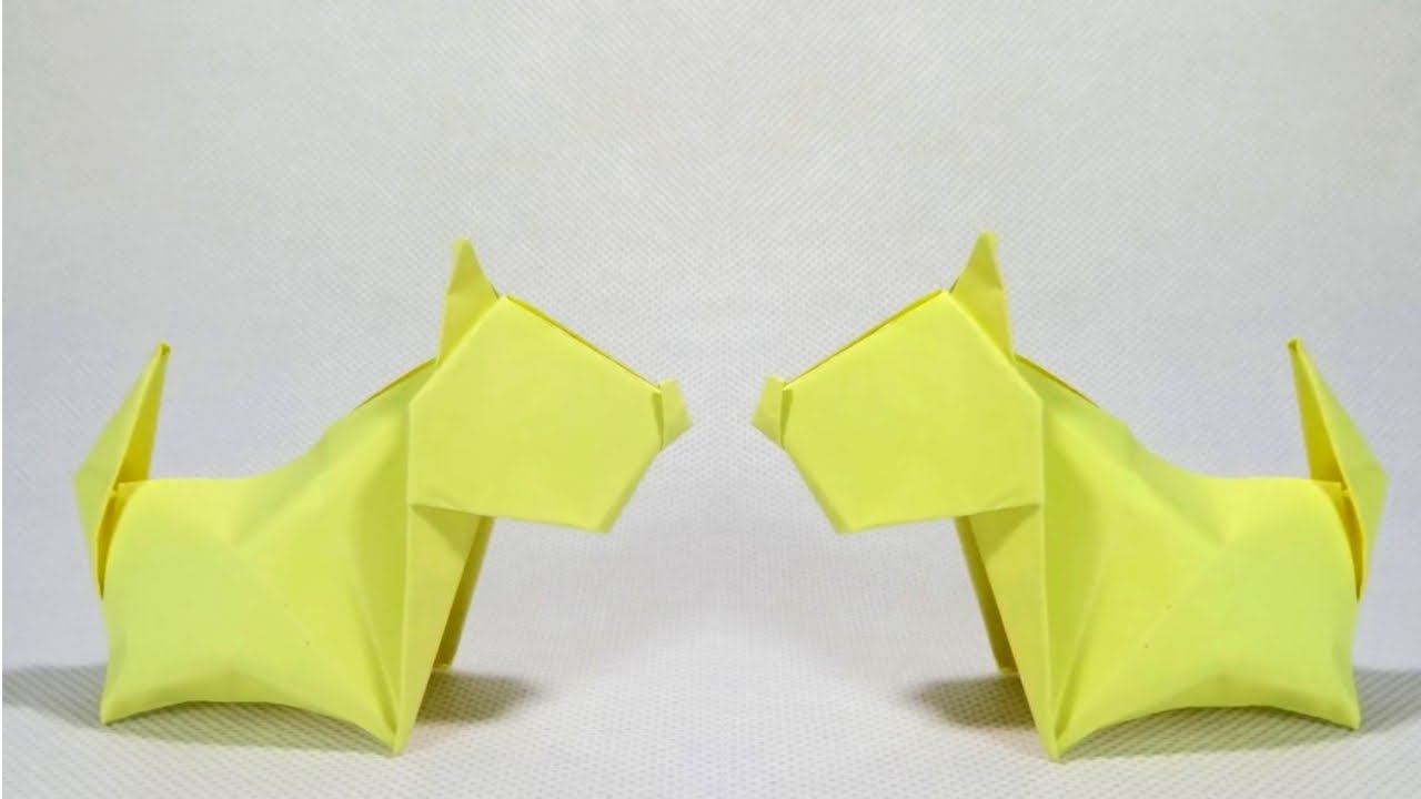 Origami Terrier Dog - Easy Origami Scottish Terrier Dog - Paper Terrier ...