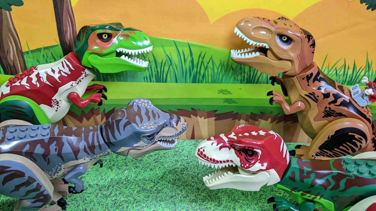 DIY LEGO Dinosaurs Velociraptor Spinosaurus from Jurassic World ...