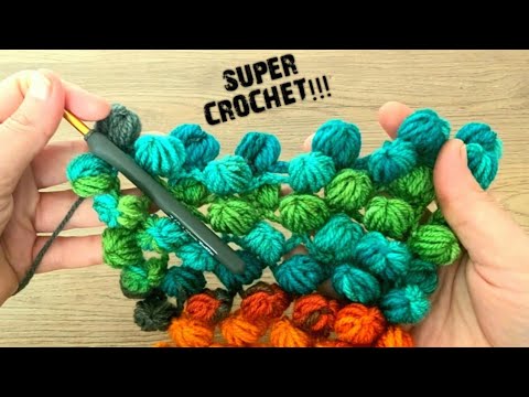 Amazing! Super easy crochet knitting pattern / Tığ işi atkı - kaşkol nasıl yapılır