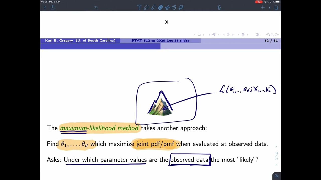 Maximum likelihood estimation, MLE (part 1/2) - YouTube