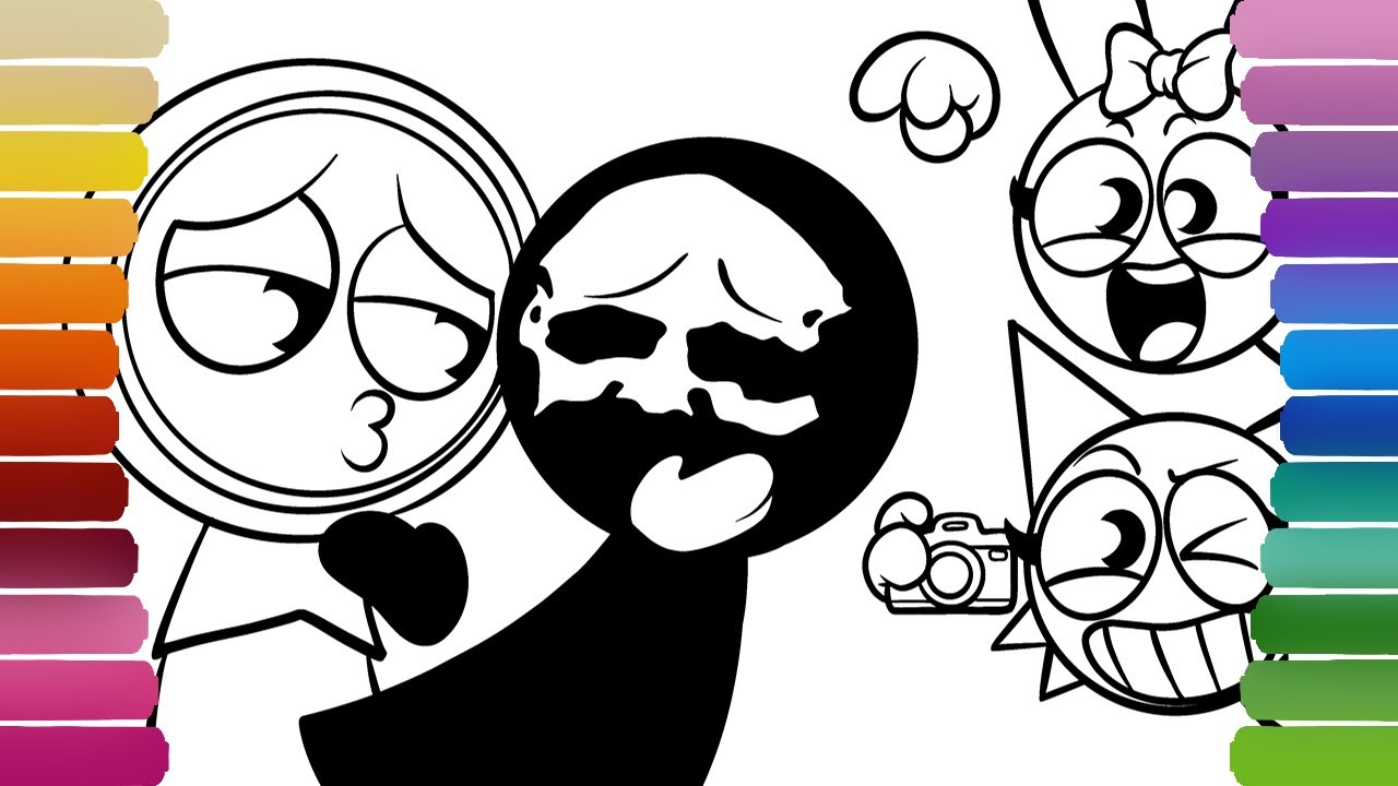 ALL SPRUNKI COUPLES Love Story Coloring Pages / How to Color INCREDIBOX ...