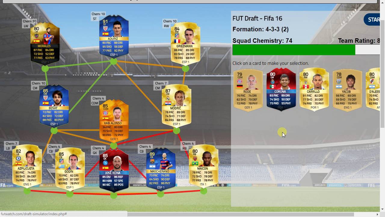 FIFA FUT DRAFT SIMULATOR #1 - YouTube