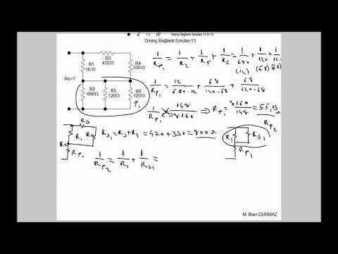 Eşdeğer Direnç Hesabı Örnek Sorular 13