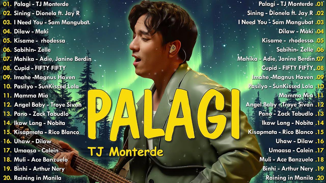 Palagi TJ Monterde 💗 Best OPM Tagalog Love Songs With Lyrics💗OPM Trending 2024 Playlist - YouTube