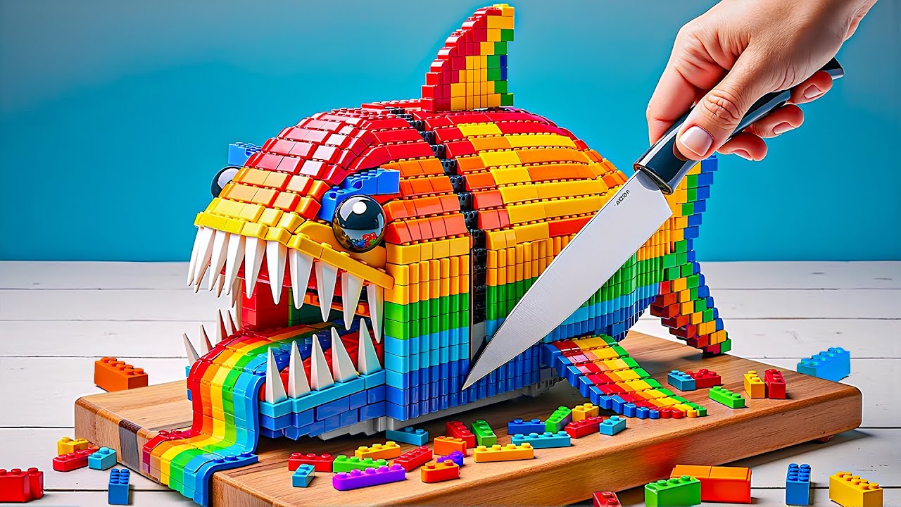 Fishing Pefect Rainbow Fish IRL | Lego Stop motion Cooking ASMR - YouTube