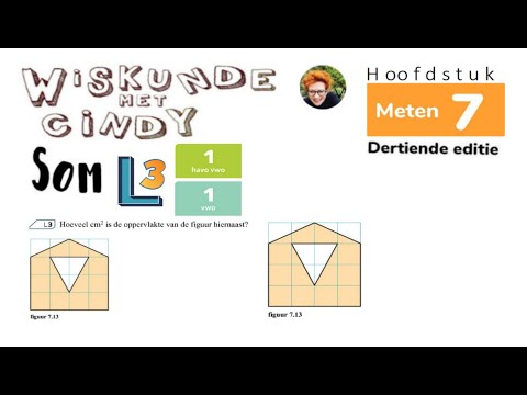 Klas 1 H7 HV1 som L3 V1 som L3 oppervlakte uitrekenen figuur met hokjes en halve stukjes ...