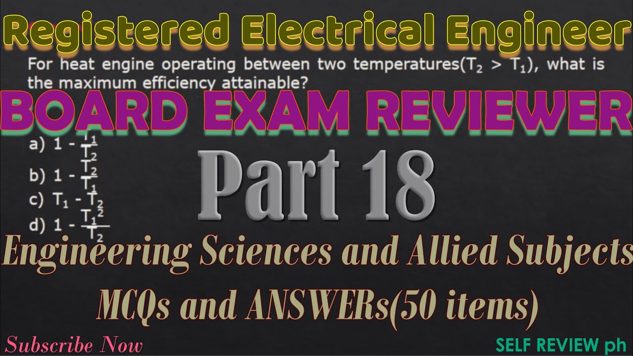 REE Board Exam Reviewer (ESAS Part 18) : 50 - Items || Objective type ...