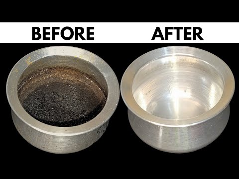 Jala Hua Bartan Sheeshy Ki Tarha Saaf Sirf 2 minute mn | Clean Burnt Utensils Easy Way