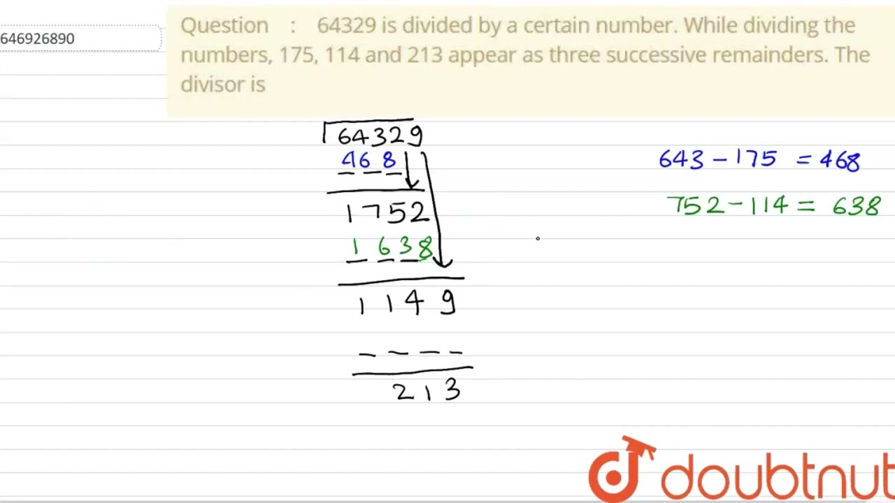 64329 Is Divided By A Certain Number While Dividing The Numbers 175 64329 Is Divided By A Certain Number While Dividing The Numbers 175