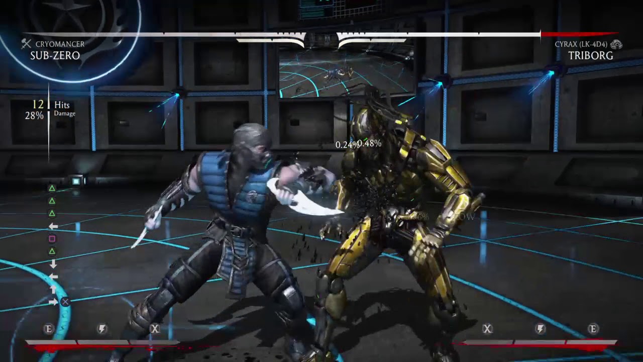 Mortal Kombat XL Sub Zero Combos 1 & 2 - YouTube