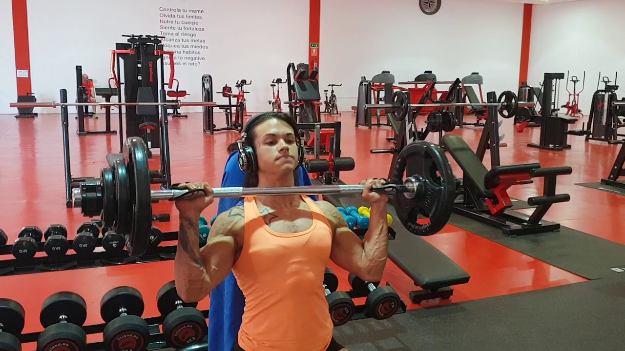 Press de hombros con barra recta - YouTube