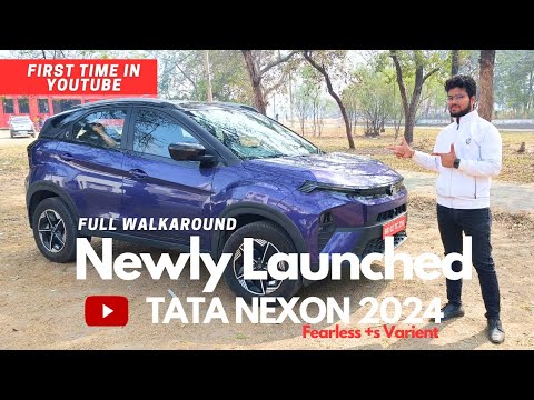 2024 Tata New Nexon fearless plus s purple varient full walkaround ...