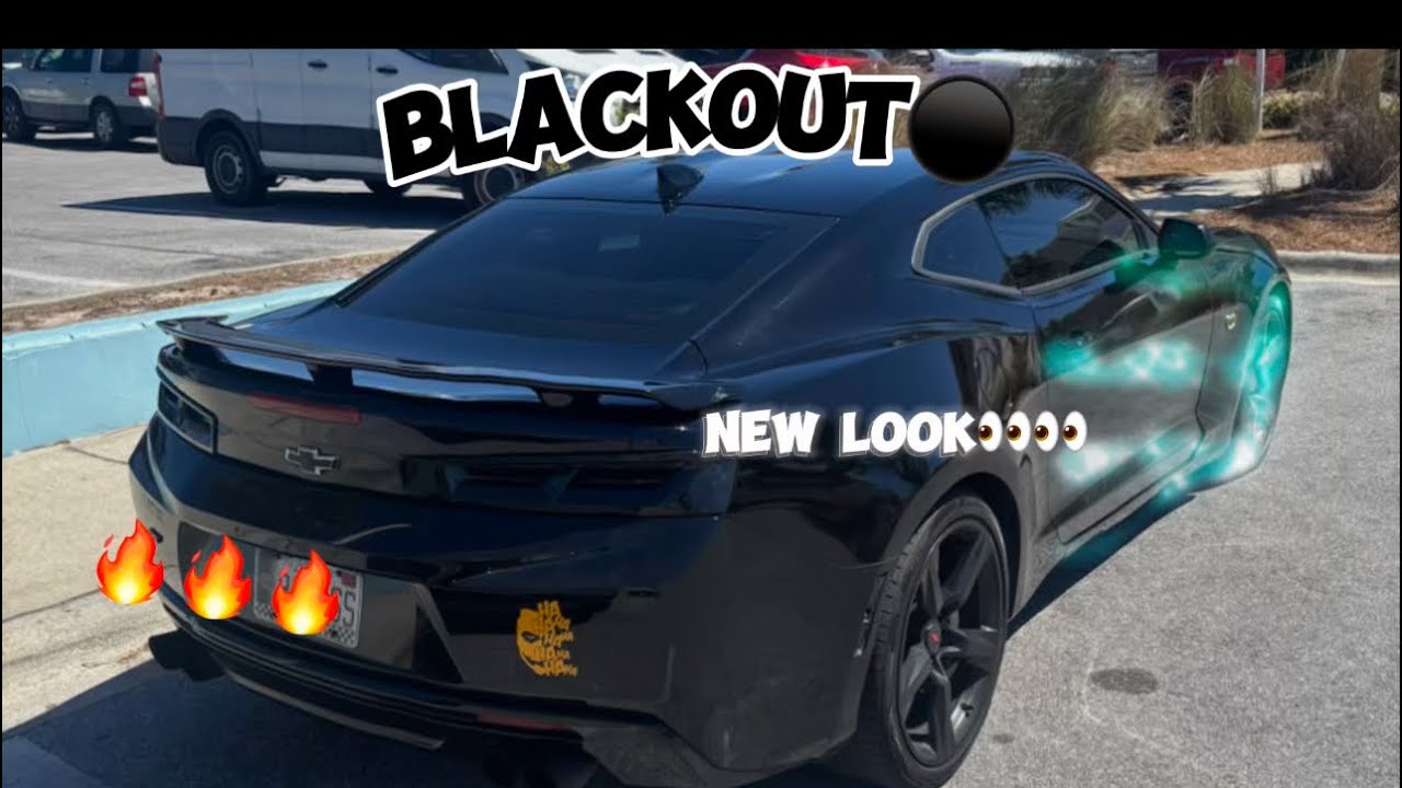 I blacked out my camaro ss👻 - YouTube