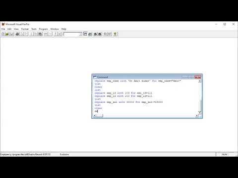 Foxpro-how to replace and delete the records - YouTube