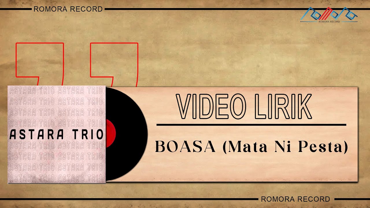 Astara Trio - Boasa (Mata Ni Pesta) ( Video Lirik ) - YouTube