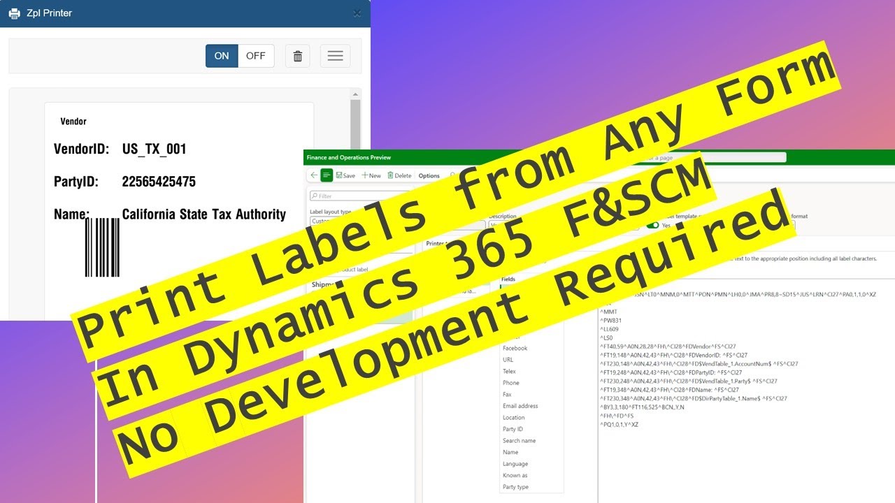New Feature Print Custom Labels From Any Form In Dynamics 365 F SCM New Feature Print Custom Labels From Any Form In Dynamics 365 F SCM