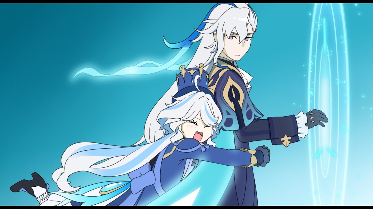 Furina catching a big Crystalfly | GENSHIN IMPACT Fan Animation - YouTube