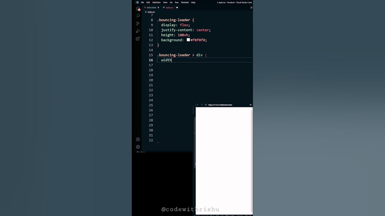 Html Css Bouncing Ball Animated Loader Shorts Youtube