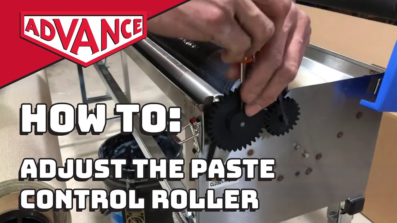 How to Adjust the Paste Control Roller (Paste Mate) | Advance Equipment ...
