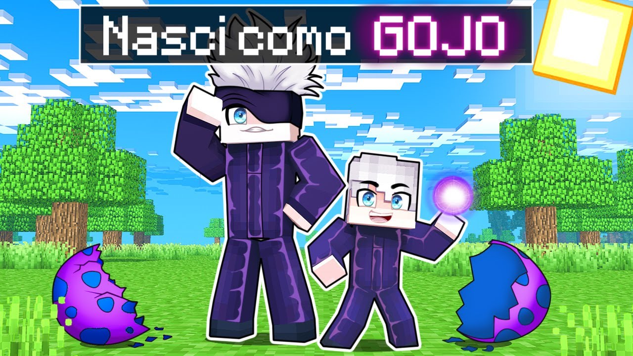 NASCI como um BEBÊ GOJO no Minecraft Jujutsu Kaisen - YouTube