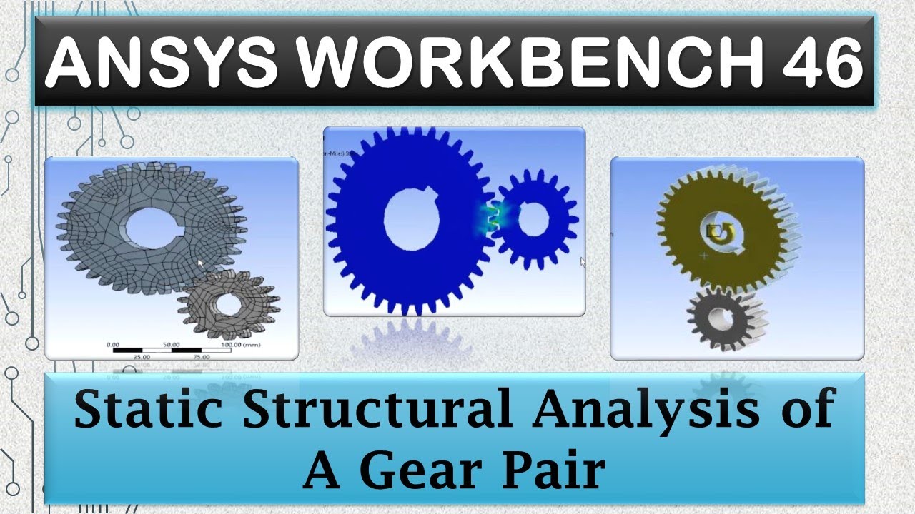 ANSYS Tutorials - Static Structural Analysis of Gear Pair - YouTube