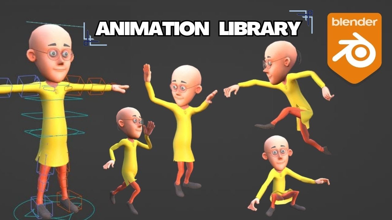 3D Blender Animation | Animate Patlu 3D Model | Auto-rig pro: Animation ...
