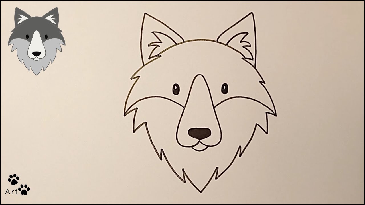 How To Draw A Wolf(Head) - YouTube