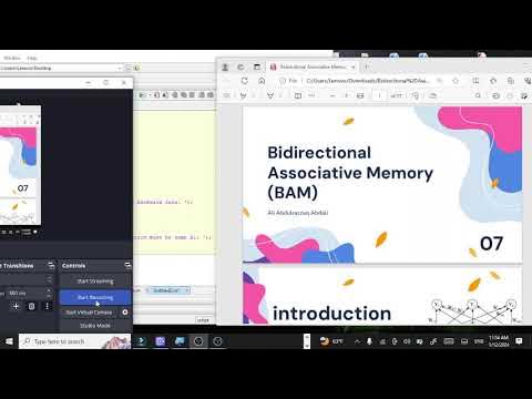 مختبر تطبيقات ذكية |Bidirectional Associative Memory (BAM) - YouTube