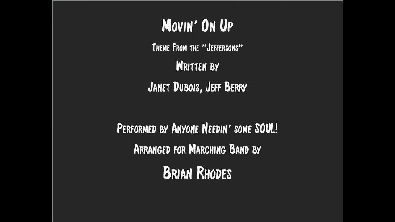 Movin On Up (Theme from "The Jeffersons") for Marching Band - YouTube