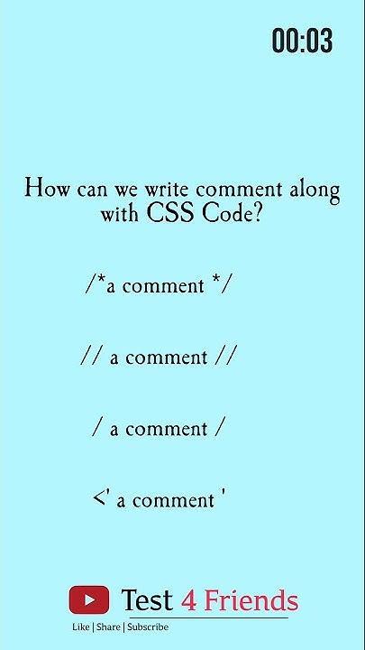 #ComputerKnowledge - How can we write comment along with CSS Code ...