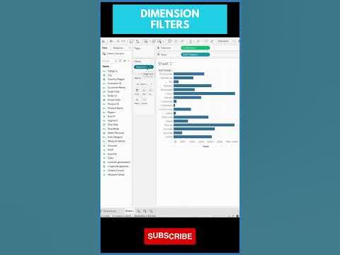 Dimension Filters || #tableau Filters || Types of Filters - YouTube