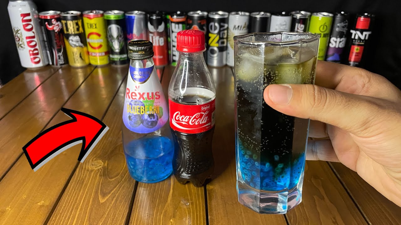 Blueberry drink mix with Coca-Cola is very cool - YouTube