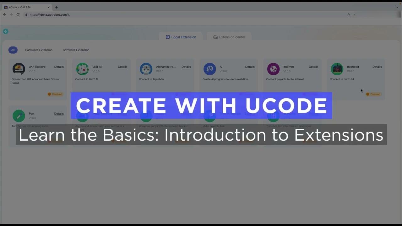 Create with uCode | Learn the Basics: Introduction to Extensions - YouTube