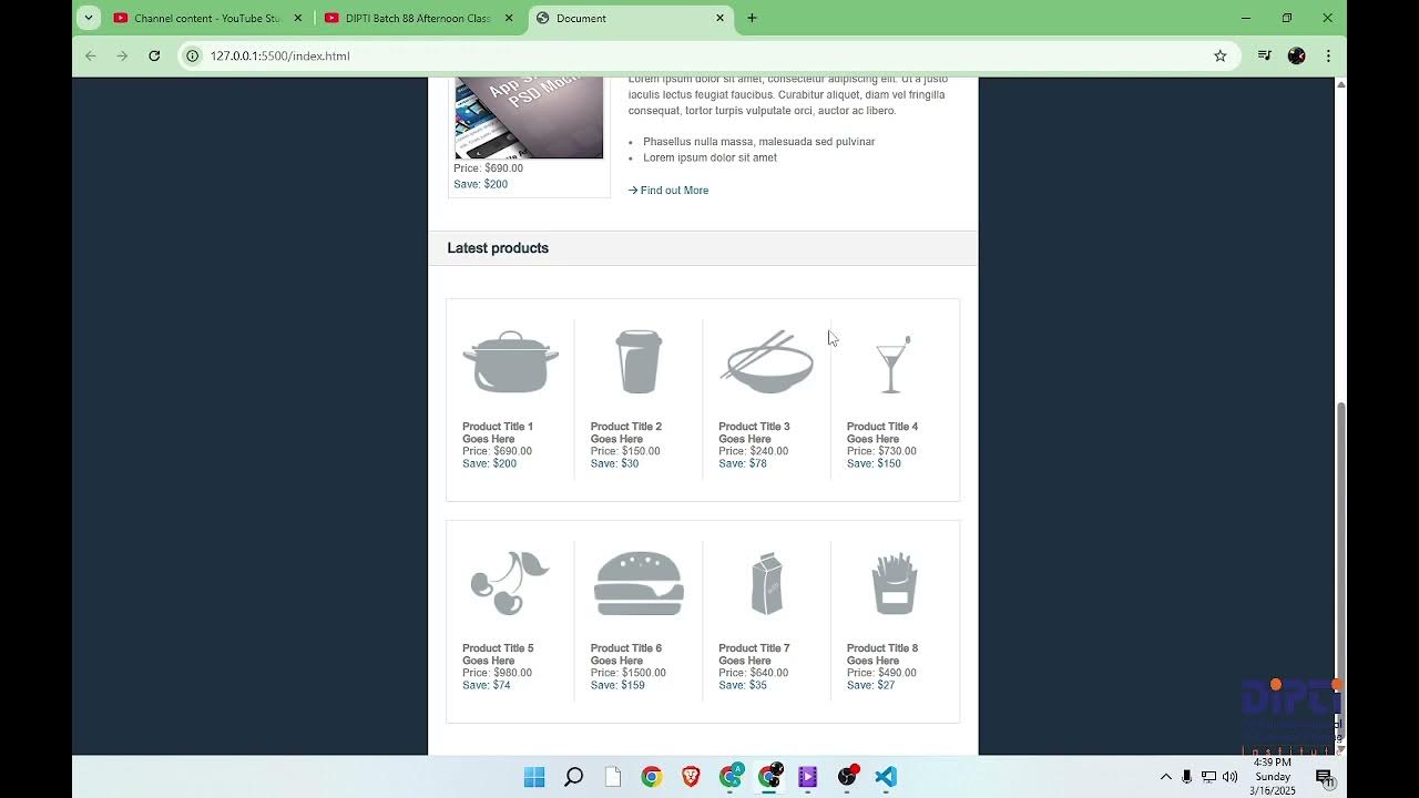 Class 19 - PSD to HTML (Part - 3) - YouTube