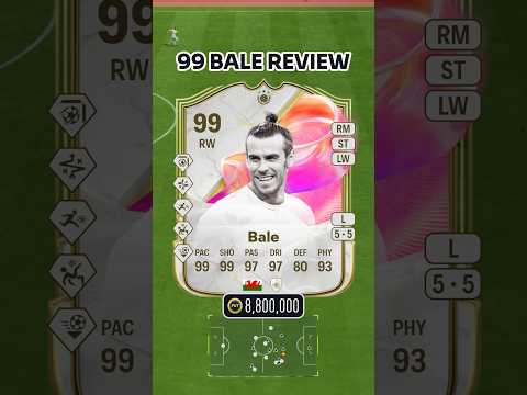 99 Futties Icon Bale Review 🏴󠁧󠁢󠁷󠁬󠁳󠁿💗 Is He the Ultimate Endgame Winger? #Shorts #FC25 #FYP