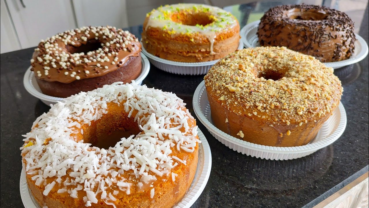 5 BOLOS DIFERENTES COM 1 MASSA - YouTube