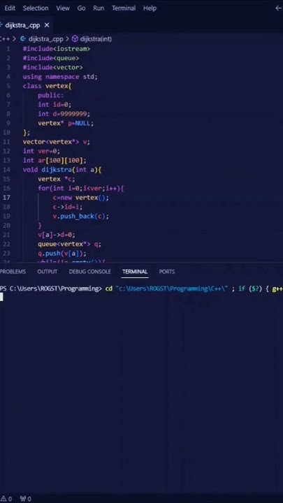 Dijkstra Algorithm Programming Cpp Cpptutorial Believer Imaginedragon Vscode Coder Youtube 