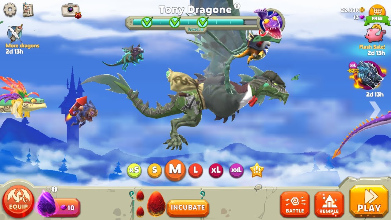 HUNGRY DRAGON | M VITO DRAGONE SKIN | OLD VILLAGE | GAME PLAY - YouTube