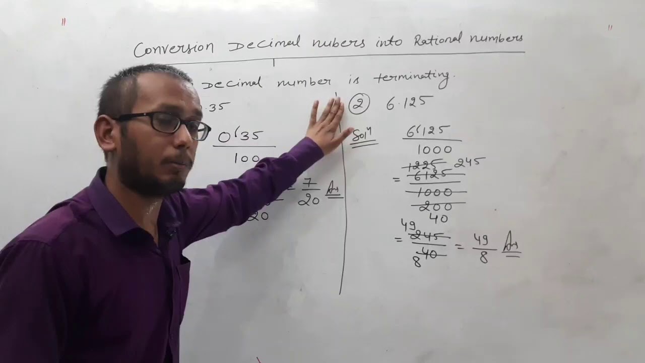 9th Mathematics Topic Conversion Decimal Numbers Into Rational Numbers part 3 By Dinesh Sir 9th Mathematics Topic Conversion Decimal Numbers Into Rational Numbers part 3 By Dinesh Sir