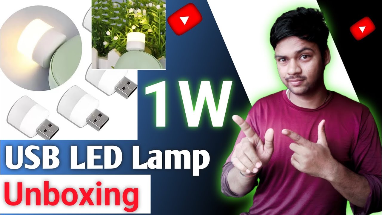 Usb led lamp 1w ||usb led lamp 1w 6000k white light - YouTube