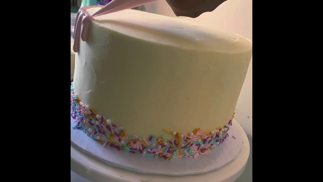 A Simple Pink Drip Cake - YouTube