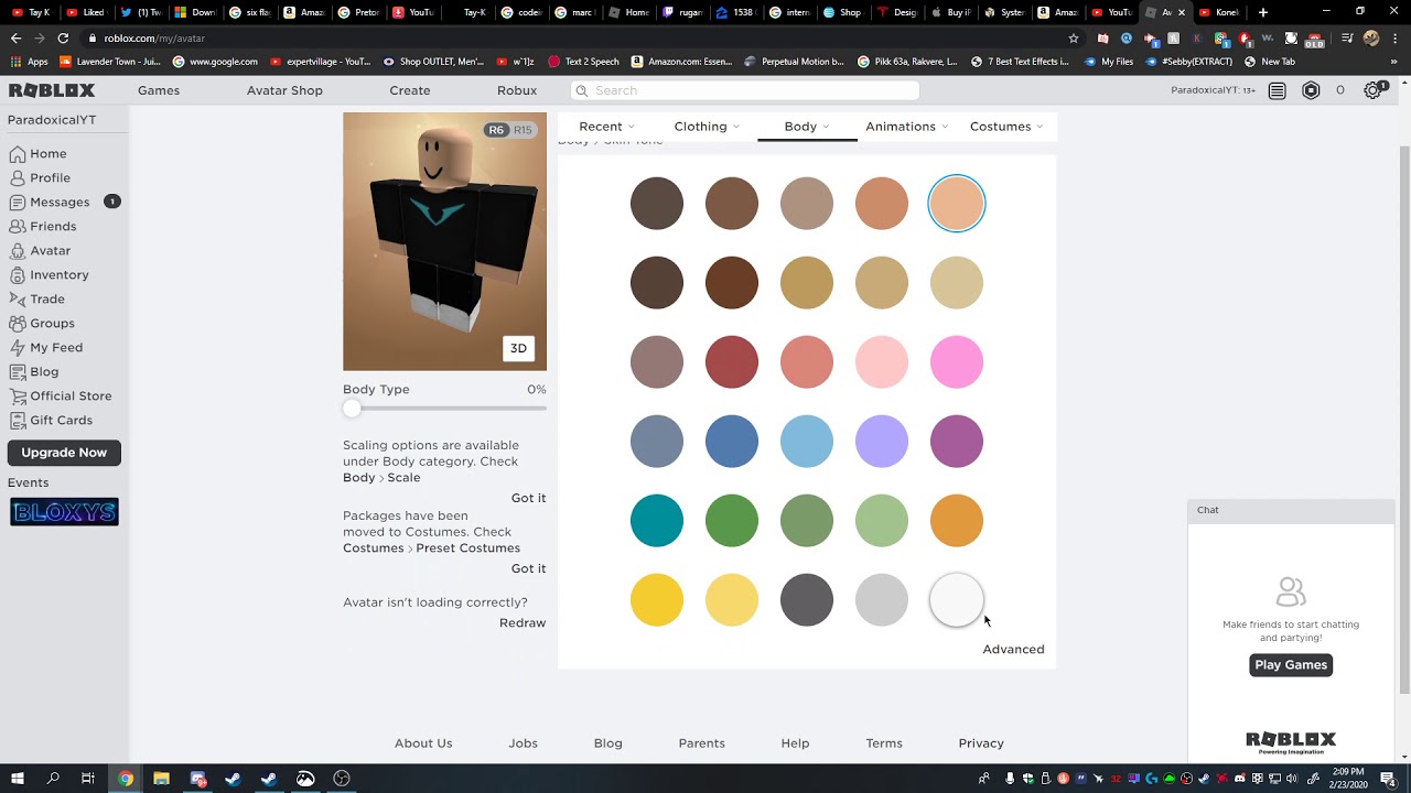 Roblox Tutorial: How To Change Avatar Skin Color - YouTube