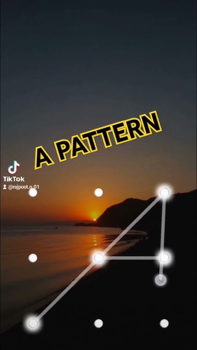 A PATTERN LOCK /soo easy lock screen password - YouTube